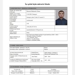 CV forması - CV forması